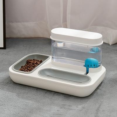 China Automatic Water Feeding Cat Double Bowl Prevent Upsetting for sale