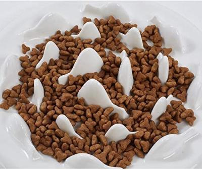 Cina Puzzle interattivo Cat Bowl Healthy Eating di arresto di meteorismo di divertimento della ciotola lenta ceramica dell'alimentatore in vendita