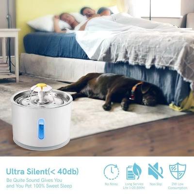 China 2.4L Stainless Steel Pet Water Dispenser Circulating Filtration For Cat Dog for sale