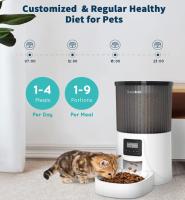 China Smart Ceramic Automatic Cat Feeders Double Raised With Camera for sale