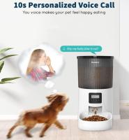 China Smart Ceramic Automatic Cat Feeders Double Raised With Camera for sale