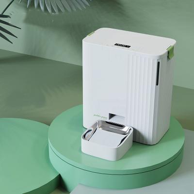 China ABS Automatic Pet Feeder Bowls Cat Dog Timing Quantitative Feeding Device for sale