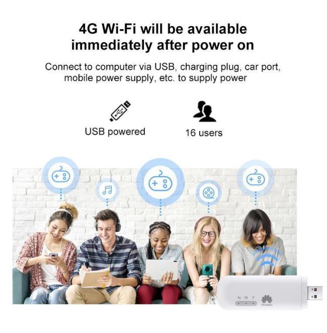 Unlocked Huawei 4G USB Modem E8372h-820 E8372 Wingle LTE Universal 4G USB Modem WiFi Hotspot Support 16 WiFi Users