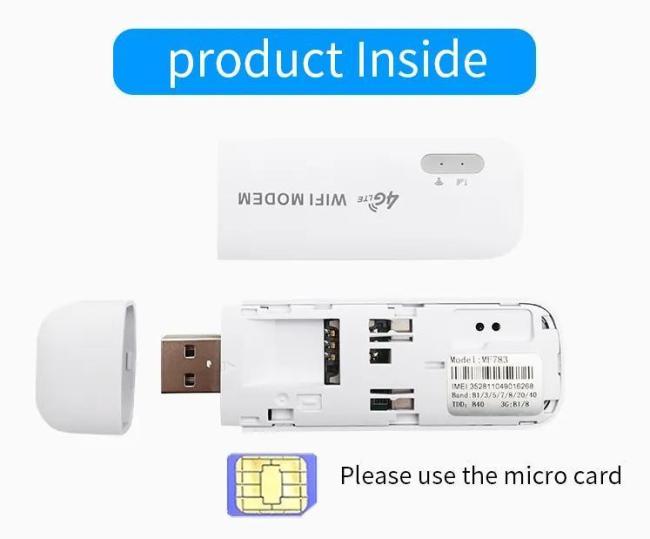 4G LTE USB Modem Adapter with WiFi Hotspot SIM Card Mf783 for Europe-Asia-Africa Market for Laptop Pk Hua-Wei E8372