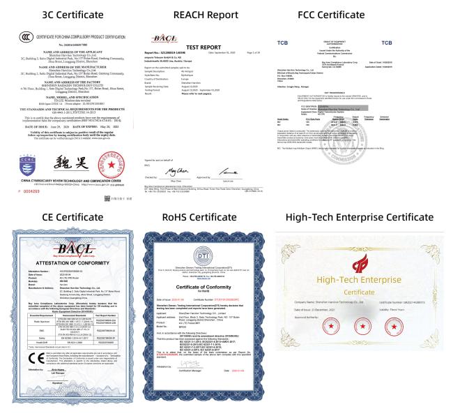 Product certifications