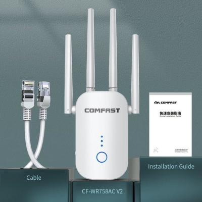 China 1200Mbps Powerful Wifi Repeater 2.4G/5GHz Long Range Wifi Extender 802.11ac for sale