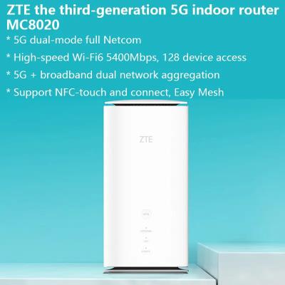 China ZTE MC8020 5G Modem CPE WIFI 6 Dual Band 5400Mbps Up To 128 Users Wireless Routers for sale