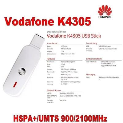 China Wireless Portable Huawei K4305 USB 21.6 Mbps HSPA Mobile Broadband Modem Dongle 3G for sale