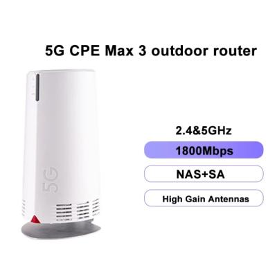 China Freigeschalteter 5G CPE Max 3 Outdoor Router CPE Mesh Wifi 6 NSA+SA mit Antennenverstärkung Unterstützung RJ45 Sim Card Slot 5g Wifi Extender Router zu verkaufen