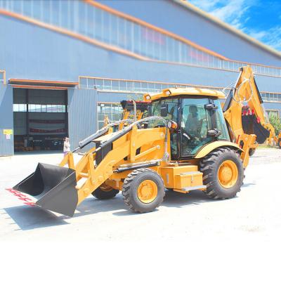 China Cheap 4x4 Backhoe Loader with AC Cabin LED Lights Mini Backhoe Loader Digger for Sale for sale