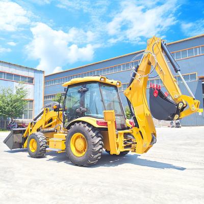 China Factory Price Diesel Mini Backhoe Loader with Cabin Affordable 4x4 Backhoe Wheel Loader for Heavy Construction for sale