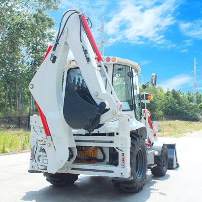 China New CE Certified 4x4 Wheel Backhoe Loader Compact Tractor with Loader and Backhoe diesel Backhoe Excavator Loader for sale