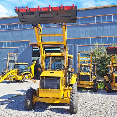 China Cheap Diesel Small Backhoe Wheel Loader Tractor Excavator Compact Backhoe with Bucket for Agriculture for sale