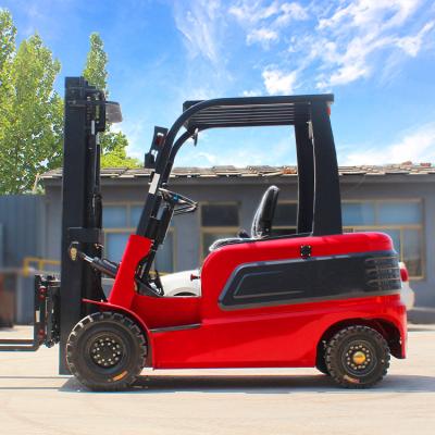 China New 2 Ton 2.5 Ton 3 Ton Electric Forklift with Seat Operator Small All Terrain Wheel Pallet Truck for sale