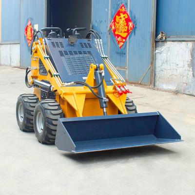 China Free Shipping Gasoline Mini Wheel Loaders Mini Front Track Loader 420kg Small Wheel Mini Skid Steer Loader for sale