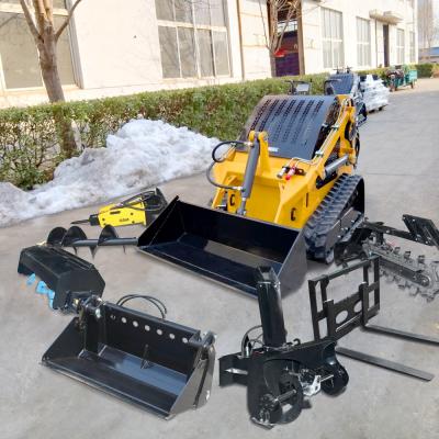 China Customizable Skid Steer Loader with Hydraulic Attachments for Diverse Job Sites Skid Steer Loader for sale