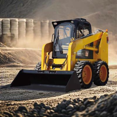 China Tracked Vehicle Mini Loader Rubber Crawler Skidsteer Brush Mower Skid Loader for sale