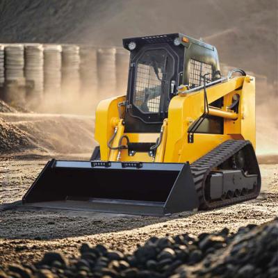 China Cheapest EPA EURO5 Skid Steer Bucket Mini Loader Stand on Skid Steer With Bucket for sale