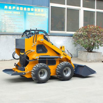 China CE&EPA Wheel Type Ride on Driving Skid Steer Multi-function Mini Skid Steer Loader for sale