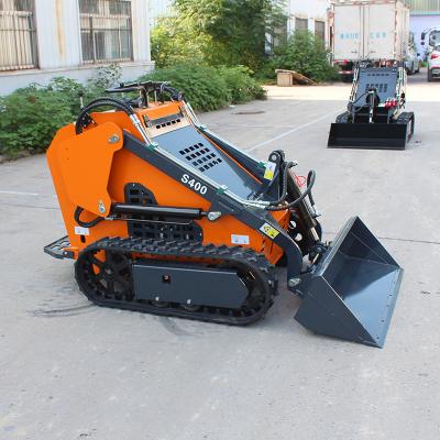 China Cheap CE/EPA New Small Mini Small Garden Loader Track Mini Skid Steer Loader With Bucket Trencher Rotary Plow for sale