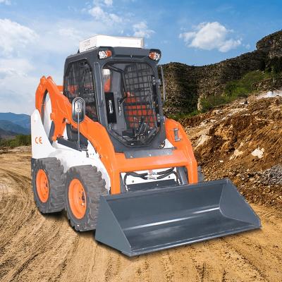 China Hot Sale China Diesel Mini Skid Steer Wheel Loader Earth-Moving Machinery Skid Steer Loader With Bucket for sale