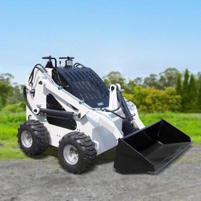 China CE Skid Steer Loader Diesel Gasoline Wheel Mini Front End Skid Steer Loader With Attachments for sale