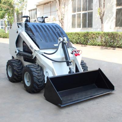 China Mini Skid Steer Wheel Loader Stand on Compact Skidsteer for Construction Works for sale