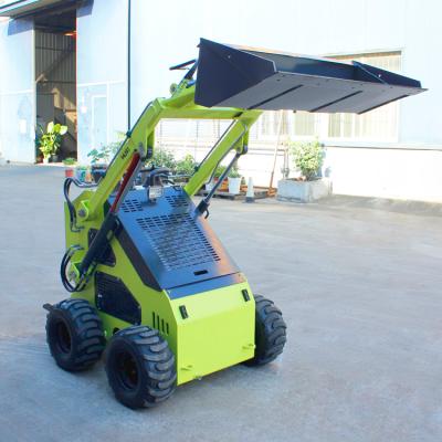 China Mini Skid Steer Loader EPA Engine Wheels Bucket Versatility Mini Wheel Loader for Sale for sale
