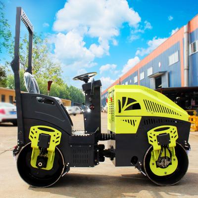 China 1000kg Mini Road Roller Compactor Double Drum Road Roller Vibratory Asphalt Roller Price for sale