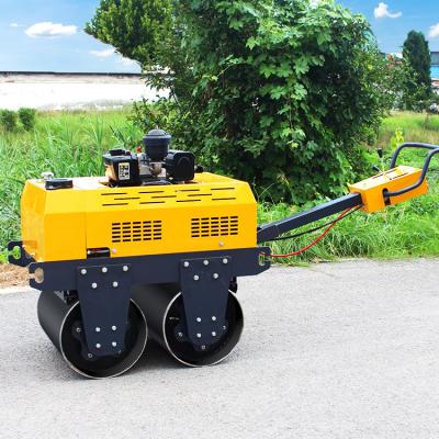China High Quality Road Compactor Double Drum Mini Walk Behind Vibratory Road Roller With Parts for sale
