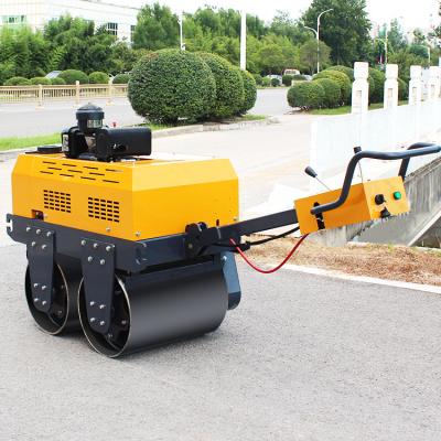 China 0.5ton Walk Behind Vibratory Road Roller Mini Double Drum Compactor for Sales for sale
