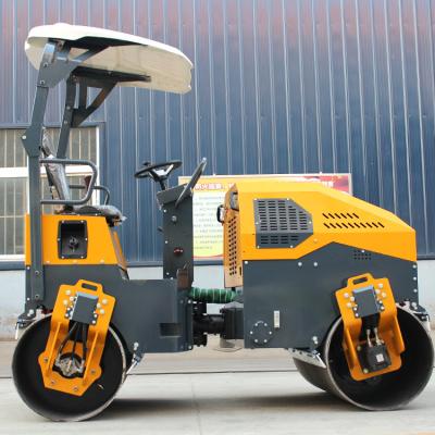 China 3 Ton Mini Asphalt Road Roller Diesel Engine Ride on Small Road Roller Road Compactor Factory Price for sale
