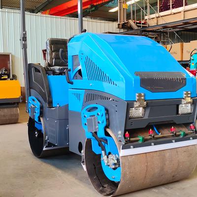 China Road Machinery 1ton 2 Ton 3Ton Double Double Drum Vibrating Vibratory Asphalt Ride on Mini Compactor Road Roller Compactor for sale