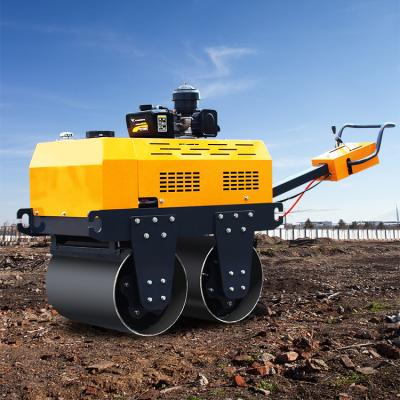 China 0.5 Ton Walk Behind Double Steel Wheel Mini Road Roller Convenient Operation Efficient Compaction for sale