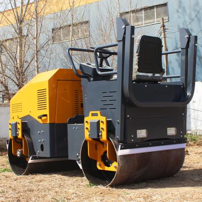 China 2 Ton 3 Ton Ride on Road Roller Hydraulic Vibratory  Compactor Double Drum Roller for Sale for sale
