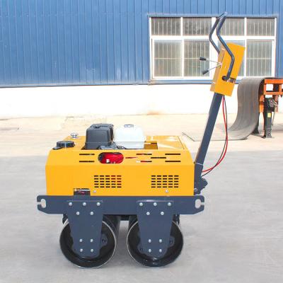 China New Small Vibratory Road Roller Gasoline Engine Mini Asphalt Double Drum Road Roller for Sale for sale