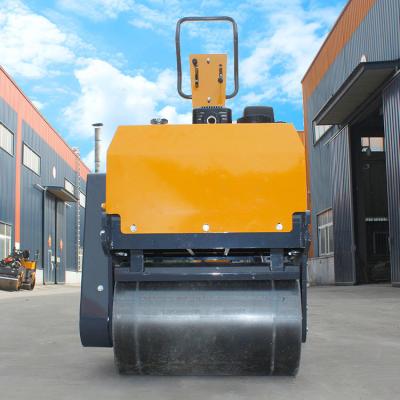 China Free Shipping Mini Walk Behind Road Roller Compactor Double Drum Hand Small Compactor Roller for sale