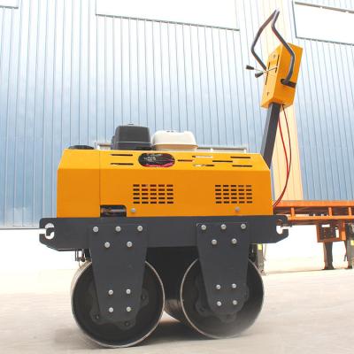 China Mini Road Roller 0.5ton Vibrator Compactor Road Roller Double Drum Hand Held Asphalt Roller for sale