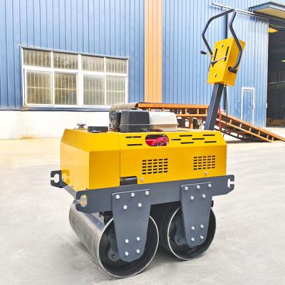 China 500Kg Walk-Behind Double Drum Mini Compactor Road Roller Vibratory Road Roller With Gasoline Engine for sale
