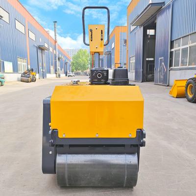 China Free Shipping Road Machinery Walk Behind Road Roller 500kg Honda Engine Hand Mini Road Roller Compactor for sale