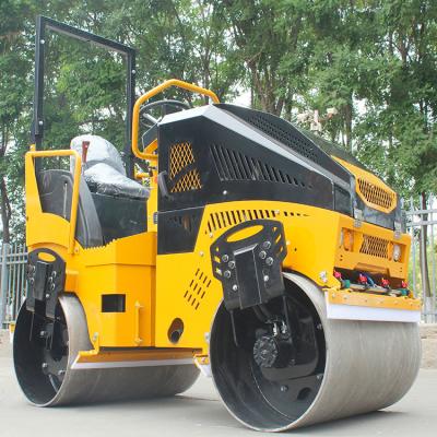 China 3 Ton Hydraulic Asphalt Rollers Kubota Engine Diesel Double Drum Mini Small Road Roller Road Compactor for sale