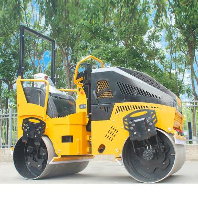 China New 3 Ton Vibratory Mini Road Roller Compactor Machine Tire Road Roller for Asphalt Compaction for sale