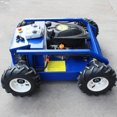 China China Supply Rubber Crawler Robot Gasoline Self Propelled Garden Remote Control Lawn Mower for Sale for sale