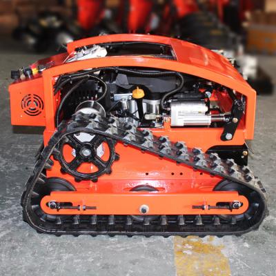 China Free Shipping 7.5HP Electric-start Remote Control Grass Cutter Mini RC Robot Lawn Mower With Snow Plow for sale