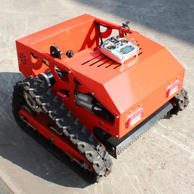 China Gasoline Crawler Robot Lawn Mower Self Propelled Remote Control Walking Tractor Garden Grass Cutting Machine for sale
