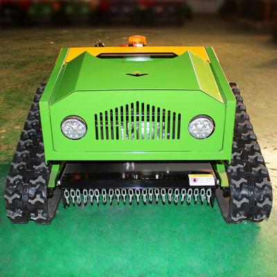 China Free Shipping Mini RC Robot Lawn Mower Gas & Petrol Dual Power Source Cutting Grass DIY Grade for sale