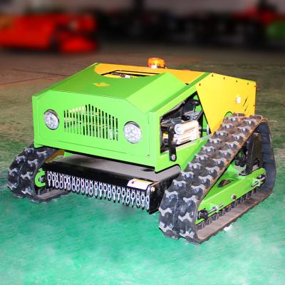 China Free Shipping CE EPA Gasoline Engine All Terrain Grass Cutting Machine Agriculture Rubber Tracks Remote Control Robot Lawn Mower for sale