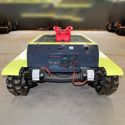 China Hot Sale CE Approve Grass Cutting Machine Crawler Brush Cutter for Agriculture Remote Control AI Robot Lawn Mower for sale