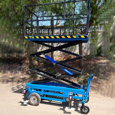 China 4m Manual Battery Electric Push Lifter Hydraulic Scissor Lift Aerial Work Platform for sale
