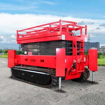 China 6m 8m 10m 12m Scissor Lift Portable Scissor Lift Elevator Crawler Hydraulic Aerial Lifting Platform for sale